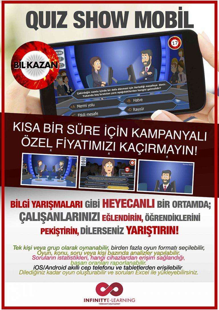 Quiz Show | Oyunlaştırılmış Kurumsal Eğitim ve Yarışma -Infinity E-Learning