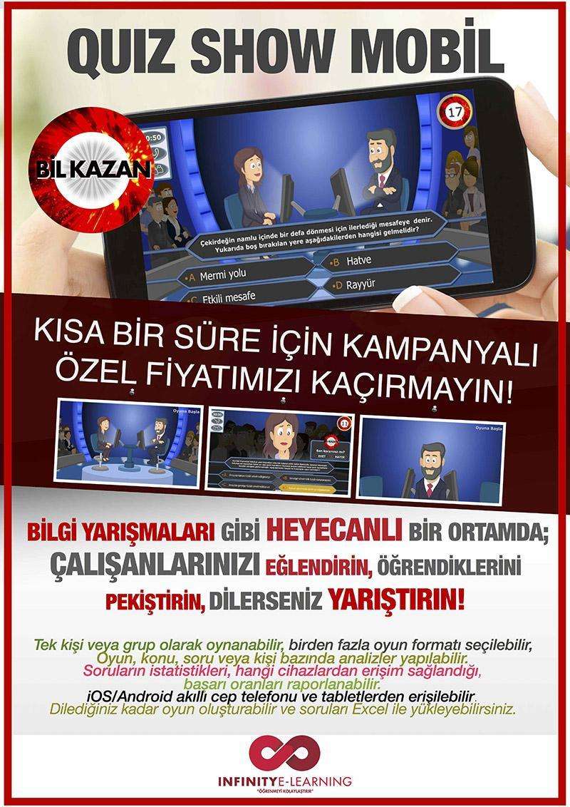 Quiz Show | Oyunlaştırılmış Kurumsal Eğitim ve Yarışma -Infinity E-Learning