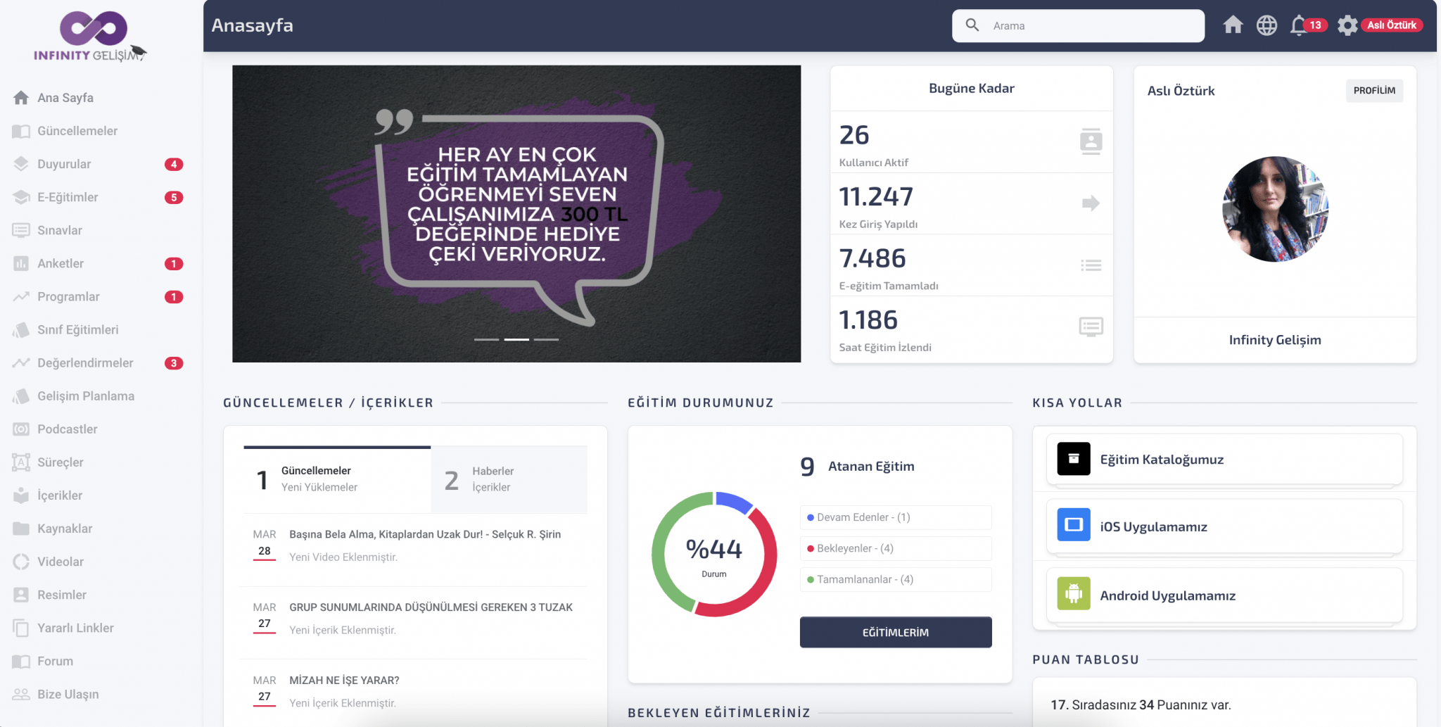InfinityLMS | Kurumsal LMS Çözümleri - Infinity E-Learning